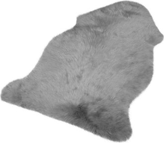 Woltu Ko Lammfell Teppich für jeden Wohnstil hellgrau xl - Woltu