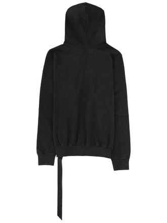 Rick Owens Oversized Cotton Hooded Sweatshirt - Black