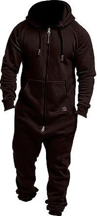 Generic Hommes Grenouill&egrave;re Combinaison pour Adultes Tout en Un Jumpsuit Hommes Onesie Une pi&egrave;ce Pyjamas 2026 V&ecirc;tement Une Pi&egrave;ce Hiver Chaud Couleur Unie Pyja