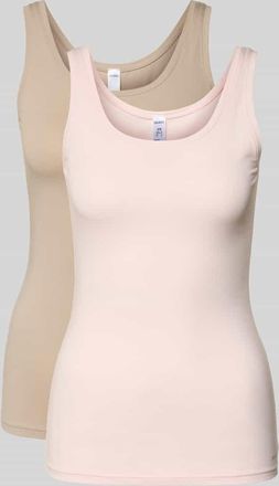 Skiny Slim Fit Top mit Allover-Animal-Print im 2er-Pack