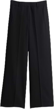 someday Damen Wide Leg Pants | Catsby Delight Wide Leg Pants aus flie&szlig;ender Piqu&eacute;ware Black, 36