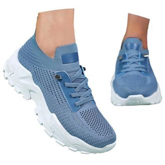 Generic Baskets Orthop&eacute;diques Confortables Basket Running pour Femme L&eacute;g&egrave;res Et Respirantes Sneakers Facile Enfiler Plat Marche Sport Mode Cuir Soulagement de