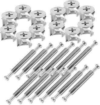 Soimiss 10sätze Nockenschrauben Für Möbel Möbelplattenschrauben Mit Dübel Doppelkopfschrauben Exzenterrad Für Verstellbare Winkel Eisenverbinder Für Langlebig