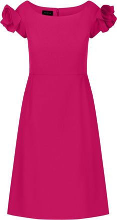 Apart Fashion Damen Cocktailkleid, Elegantes kurz&auml;rmeliges A-Linien-Kleid, Rosettenschulterdetail, Partykleid mit weitem Ausschnitt, formelles Abendoutfit, Figurbet
