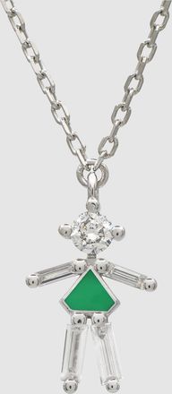 Little Ones Paris Collier Pendentif Fille Argent Go Green 45cm