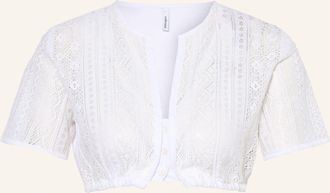Wallmann Wallmann Dirndlbluse Mit Spitze Im Materialmix weiss