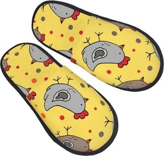Generic Pantoufles &agrave; Hiver Petit poulet jaune &agrave; motifs de fleurs &eacute;l&eacute;gant Chaussons dint&eacute;rieur Respirant Confortable Chaussures de Maison Int&eacute;rieur Ext&eacute;rieur M