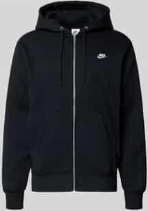 Nike Sweatjacke mit Label-Stitching und K&auml;nguru-Tasche