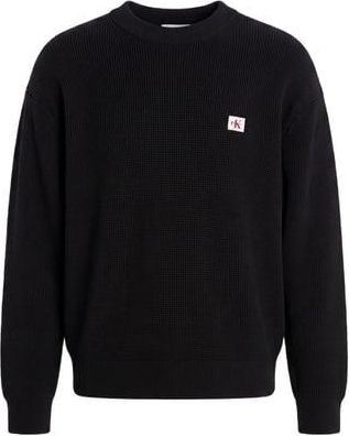 Calvin Klein Pull droit en maille &agrave; logo en coton