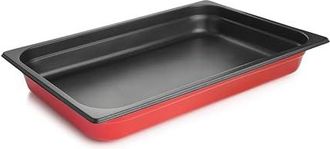 Lacor Lacor - 15365 - Behälter Induction Red, antihaftbeschichtet, Edelstahl 18/10, QuanTanium-Antihaftbeschichtung, BPA-frei, geeignet für alle Herdarten, 