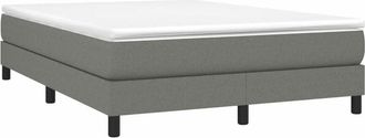 vidaXL Sommier &agrave; ressorts de lit Gris fonc&eacute; 140x190 cm Tissu