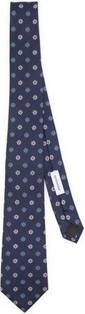 Seidensticker Cravate &agrave; motif floral brod&eacute; en coton m&eacute;lang&eacute;