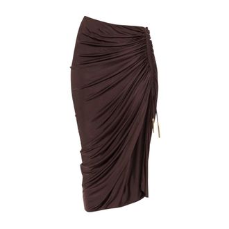 Balmain Asymmetrischer Rock - - Skirts - Damen - Braun - M