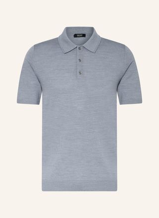 Reiss Reiss Strick-Poloshirt Manor blau