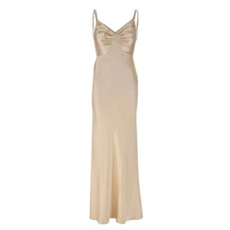 Elisabetta Franchi Femme, Robes, Beige, Taille: 38 FR Robe de soir&eacute;e