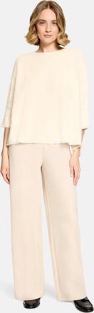 Betty Barclay Strickpullover BETTY BARCLAY Damen mit U-Boot-Ausschnitt, Damen, Gr. 36, wei&szlig; (beige), Strick, Obermaterial: 92% Polyamid, 8% Polyester, oversize norm