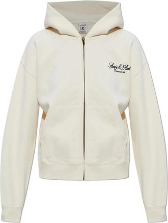 Sporty & Rich Femme, Sweatshirts et sweats &agrave; capuche, Beige, Taille: 38 FR Vendome LA Sweat &agrave; capuche
