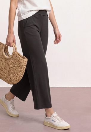 Street One Stoffhose STREET ONE Style Emee, Damen, Gr. 34, L&auml;nge 26, schwarz (deep earth (l&auml;nge 26)), Web, Obermaterial: 95% Viskose, 5% Elasthan. Futter: 100% P