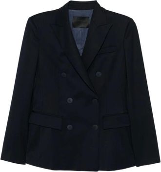 Dondup Femme, Vestes, Bleu, Taille: 36 FR Blazer crois&eacute;