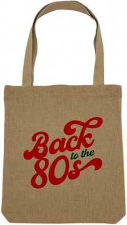 Fabulous Sac Shopping Tote Bag Aspect Lin - Back to the 80s Vintage 1980 Disco Hippie - Sac de Courses Toile Epaisse 360g Beige Naturel Cabas Port&eacute; Epaule Soli