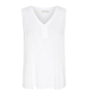 Kaffe Wei&szlig;es V-Ausschnitt Top - Amber Stil - - Tops - Damen - Wei&szlig; - 3XL