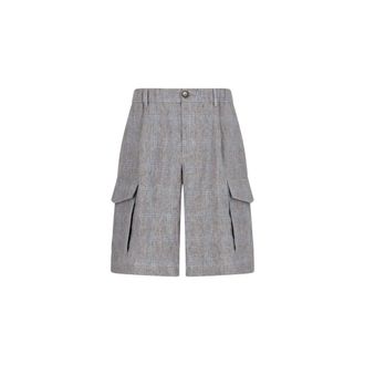 Herno Shorts Patch Pockets Zipper + Buttons Unlined - - Shorts - Herren - Blau - XL