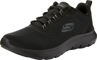 Skechers Damen Flex Appeal 5.0 New Path Low-Top-Sneaker, Black Mesh/Gray Trim, 37.5 EU