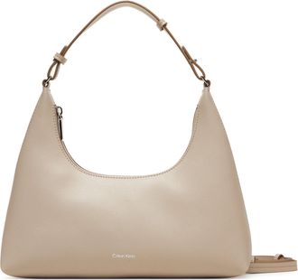 Calvin Klein Handtasche Calvin Klein Foil Logo Conv Shou?Lder Bag LV04F3272G Beige