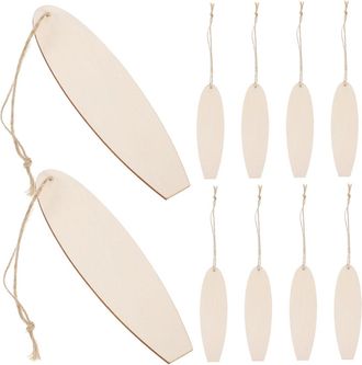 Amosfun 20stücke Holz Surfbrett Decor Ornament Hängendes Schild Unfertiger Ausschnitt Strand Thema Dekoration DIY Küsten Hängen Dekor
