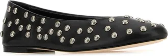Gimaguas Studded Leather Ballerina Flat - Black
