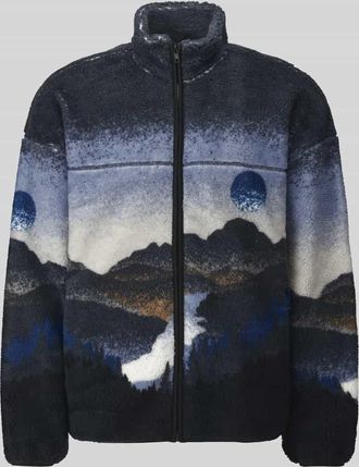 Only & Sons Oversized Teddy- / Webpelzjacke mit Motiv-Print Modell ADAM