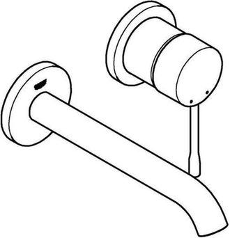 GROHE 2-L-WT-Wandbatt. Essence 291921 fms Ausladung 183mm hard graphite - Grohe