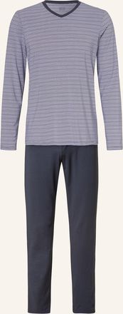 Schiesser Schlafanzug Long Life Soft grau