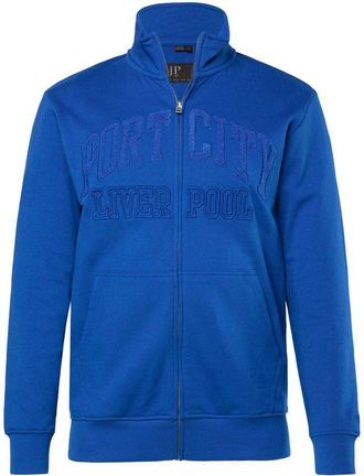 JP1880 Fleecejacke Sweatjacke Stehkragen Badges