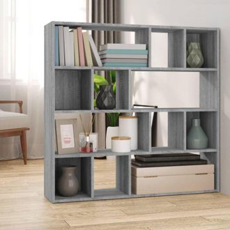 vidaXL Biblioth&egrave;que/S&eacute;parateur de pi&egrave;ce Sonoma gris 105x24x102 cm