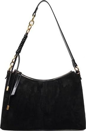 Generic Kexpery Sac &agrave; Main &agrave; &Eacute;paule en Faux Suede pour Femmes Sac Fourre-Tout avec Bandouli&egrave;re R&eacute;glable pour Voyage Shopping Automne