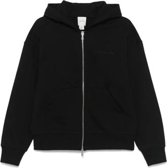 Calvin Klein Femme, Sweatshirts et sweats &agrave; capuche, Noir, Taille: 42 FR Sweat &agrave; capuche zipp&eacute; en coton