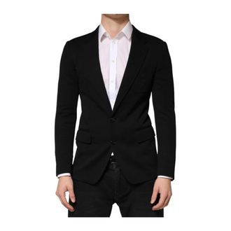 Dolce & Gabbana Woll-Sakko mit 2 Kn&ouml;pfen - - Jackets - Herren - Schwarzk - S