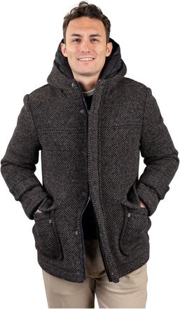 Distretto12 Distretto12, Homme, Vestes, Brun, Taille: M Hooded Jacket Blasius