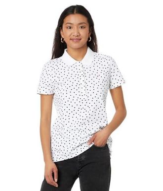 Tommy Hilfiger T-Shirt pour Femme, Blanc Vif/Sky Captain, XL