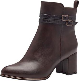 Marco Tozzi Bottines zipp&eacute;es pour Femme 2-25332-43, Mocca Comb, 40 EU