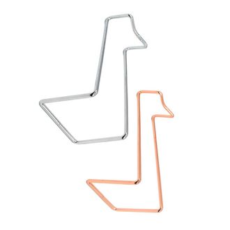 Valiclud 2 St&uuml;ck Moderner Weinregal aus Stabilem Eisen Dekorativer Weinst&auml;nder f&uuml;r K&uuml;che Bar Wohnzimmer Stilvolles Weinhalter Ornament in Silber und Ros&eacute;gold f