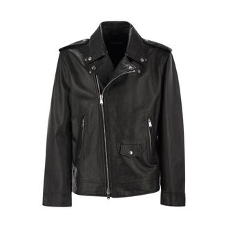 Dondup Homme, Vestes, Noir, Taille: L Blouson de motard en cuir