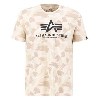Alpha Industries Alpha Industries Herren Alpha Industries Camiseta Basic Camiseta Camo para Hombre Kurzarm Shirt, Sand Camo