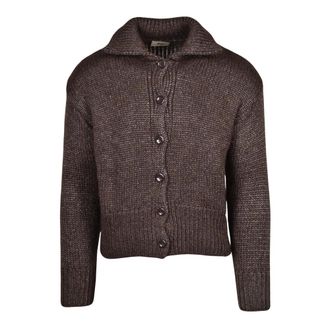 Herno Cardigan Court Col Chemise - Femme - Pulls - Brun - Taille: 42 FR