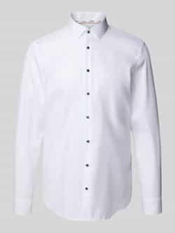 Jake*s Super Slim Fit Business-Hemd mit Kentkragen