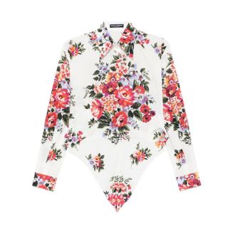 Dolce & Gabbana Femme, Blouses et Chemises, Multicolore, Taille: 38 FR Camicia a fiori