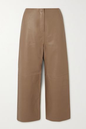 Toteme Pantalon Large En Cuir - Net Sustain - Neutres