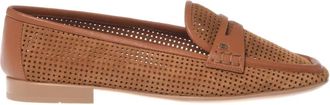Baldinini Femme, Chaussures, Brun, Taille: 39 1/2 EU Mocassin en daim perfor&eacute;