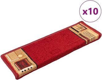 vidaXL Stufenmatten Selbstklebend 10 Stk. 65x21x4 cm Rot Vidaxl